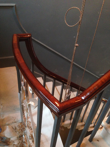 Georgian handrail during building up finish | Maple Leaf Furniture ...